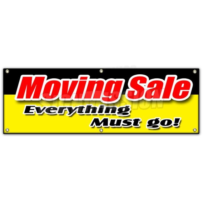 SignMission 24 x 72 in. Moving Sale Everything Must Go Banner Sign ...