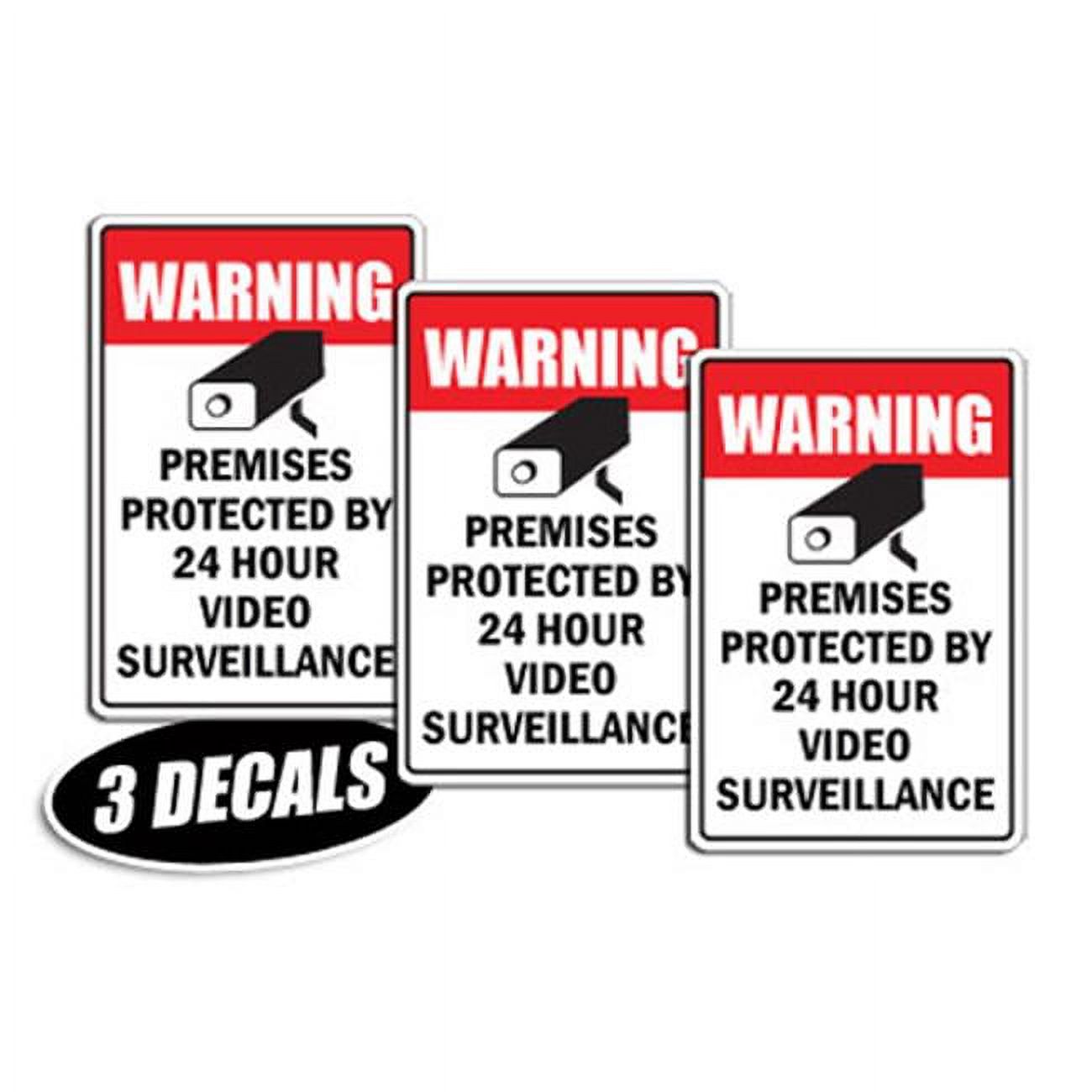 SignMission 3 x 4 in. Video Surveillance Warning CCTV Camera Decals ...