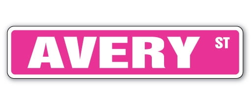 AVERY Street Sign Childrens Name Room Sign | Indoor/Outdoor | 30" Wide ...