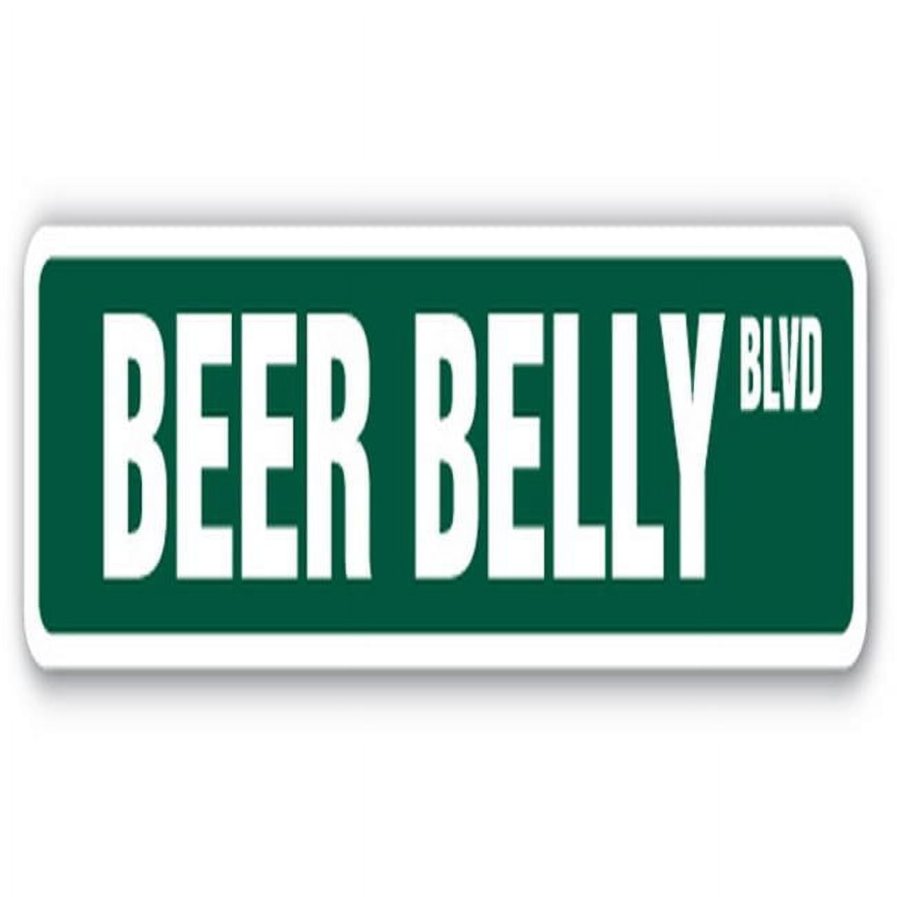 SignMission 30 in. Beer Belly Street Sign - Booze Brew Drinker Brewski ...