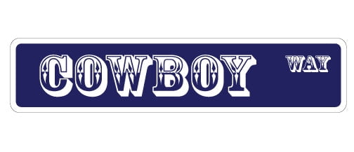 SignMission SS-730-COWBOY 30 in. Cowboy Street Sign - Rancher Hat Boots ...