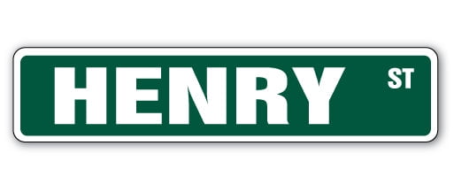 HENRY Street Sign Childrens Name Room Sign | Indoor/Outdoor | 30" Wide ...
