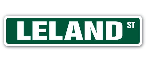 LELAND Street Sign Childrens Name Room Sign | Indoor/Outdoor | 30" Wide ...