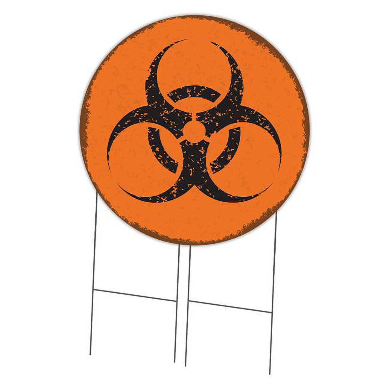 SignMission 36 in. Corrugated Circular Plastic Sign with Stakes ...