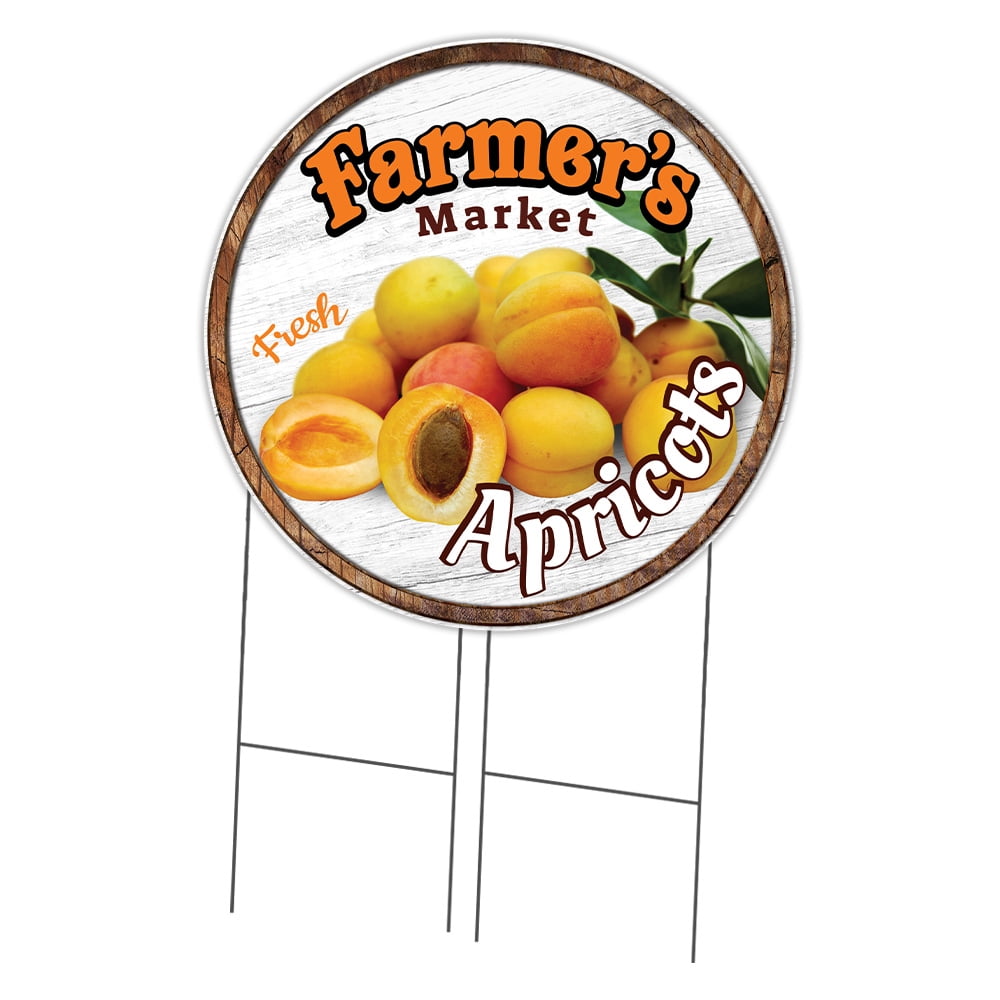 SignMission C-36-CIR-WS-Apricots 36 in. Corrugated Circular Plastic ...