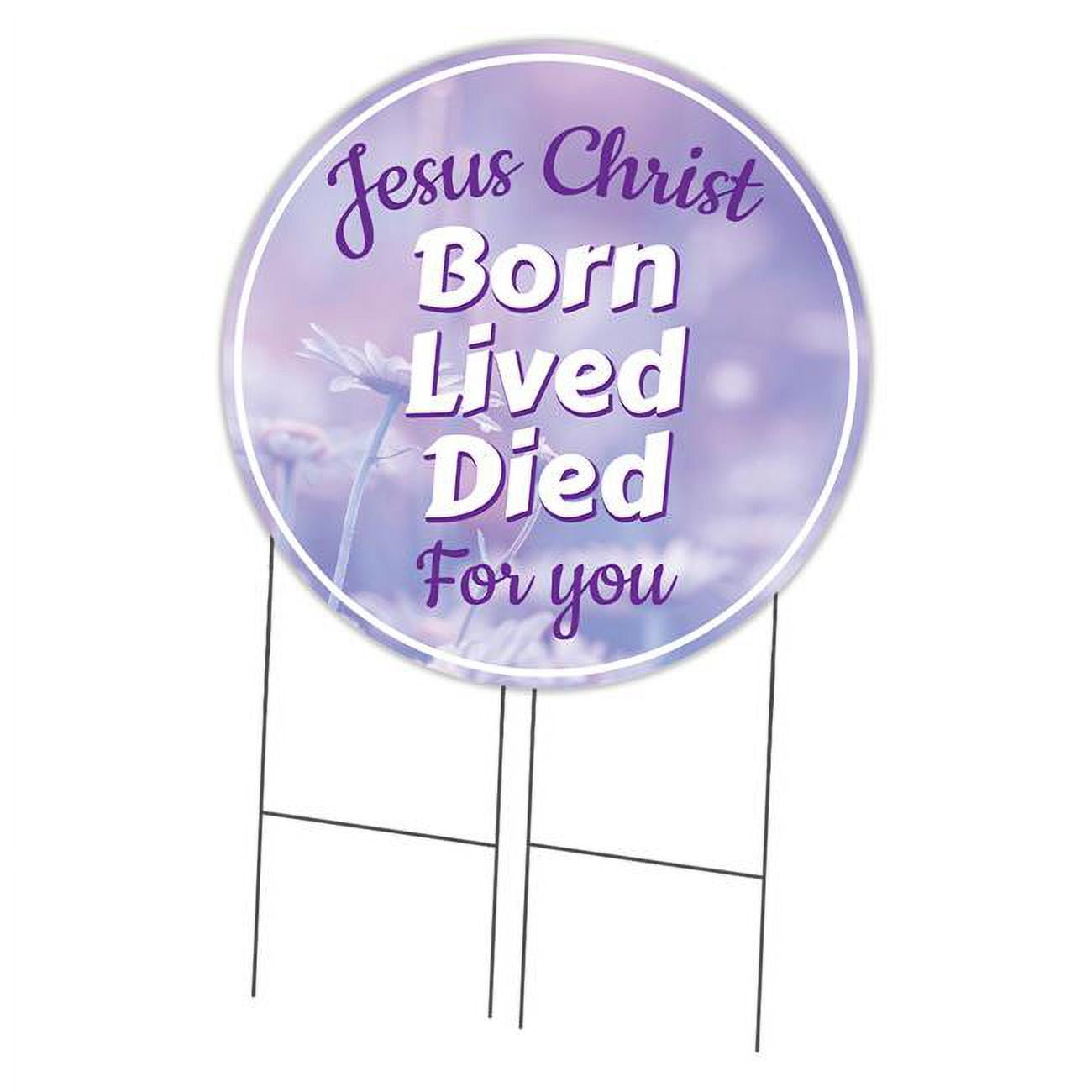 SignMission 36 in. Corrugated Circular Plastic Sign with Stakes - Jesus ...