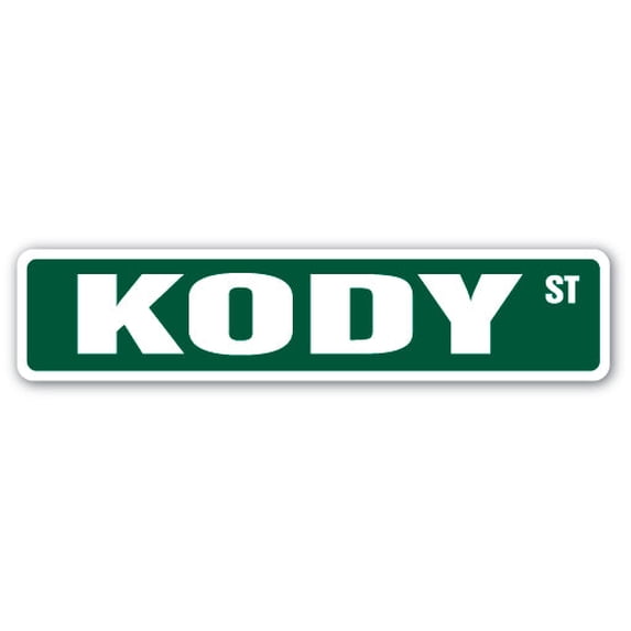 KODY Street Sign Childrens Name Room Sign | Indoor/Outdoor | 36" Wide ...