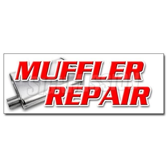 SignMission 36 in. Muffler Repair Decal Sticker - Brake Shop Auto ...