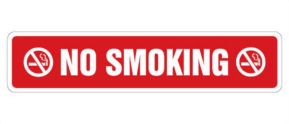 NO SMOKING Street Sign SMOKING SIGN signs red symbol | Indoor/Outdoor ...