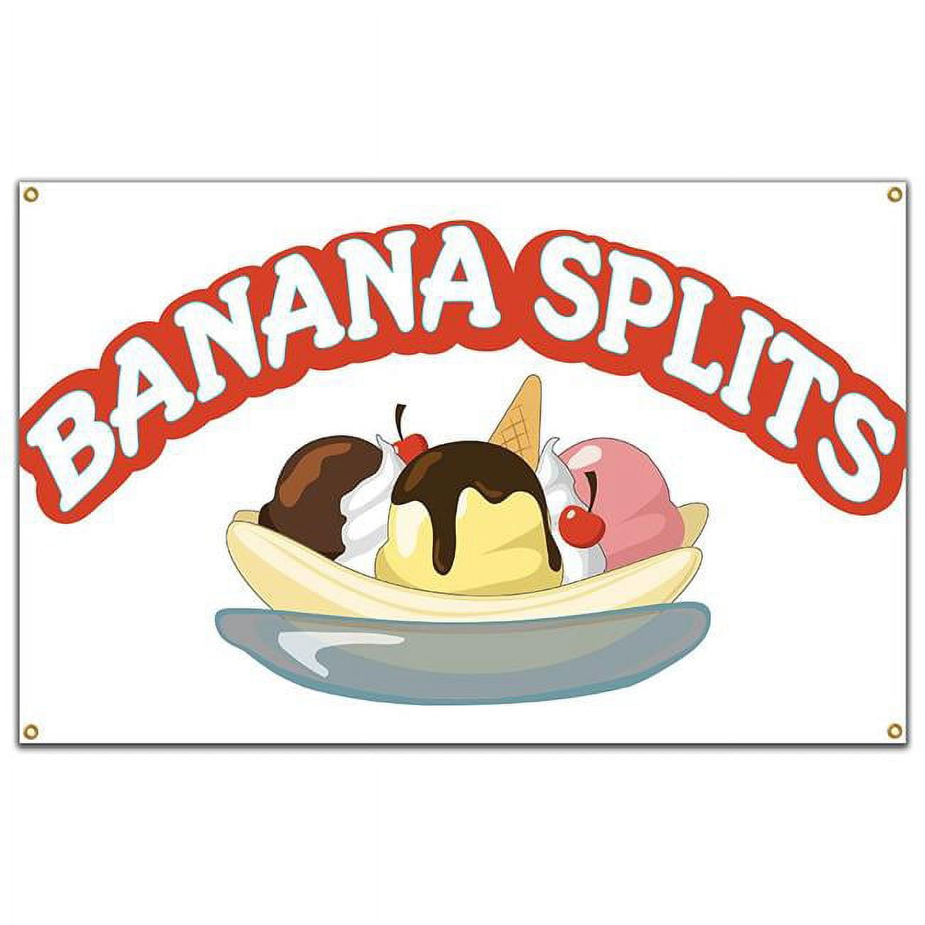 SignMission 36 x 60 in. Banana Splits Heavy Duty 13 oz Vinyl Banner ...