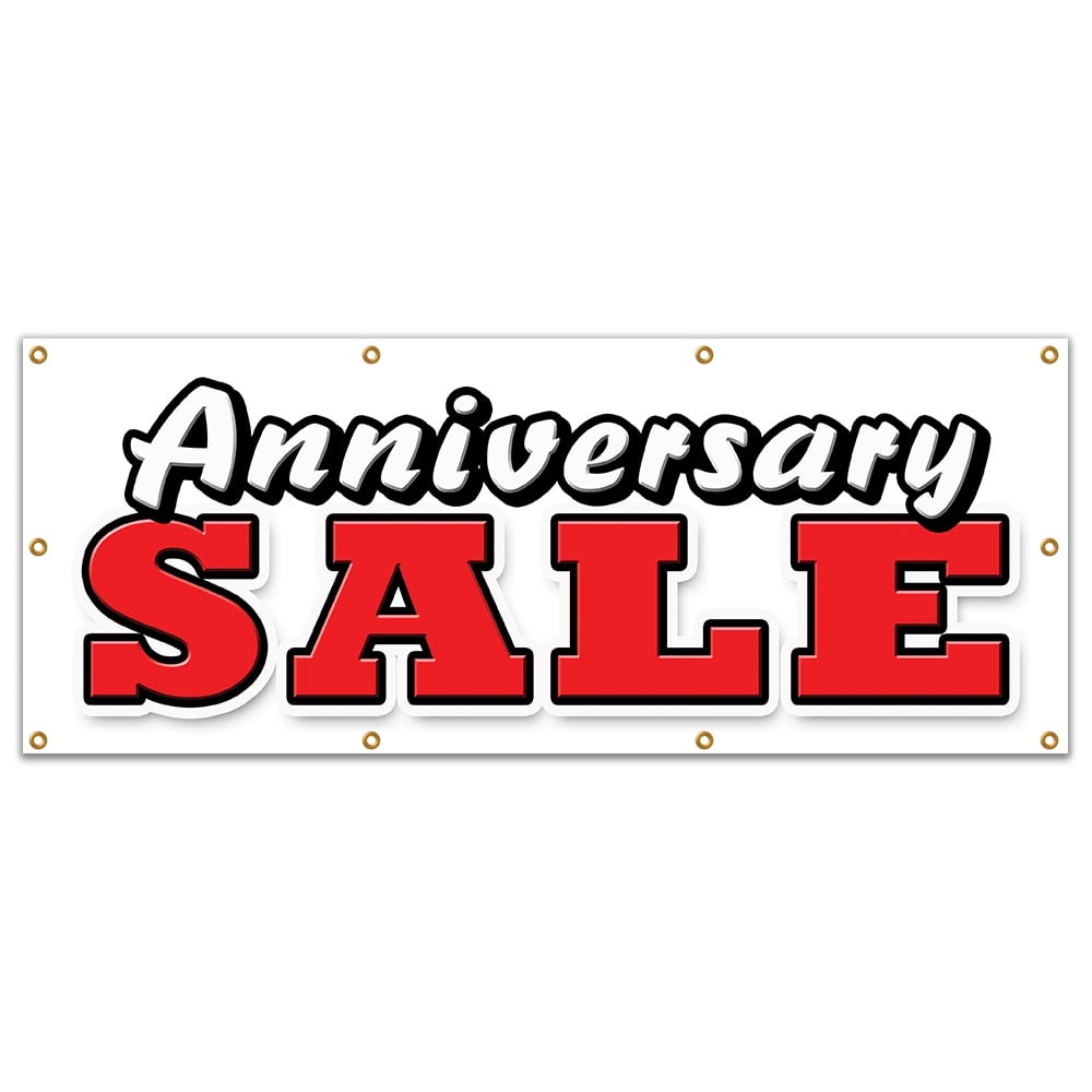 36"x96" ANNIVERSARY SALE BANNER SIGN celebration huge store wide big ...