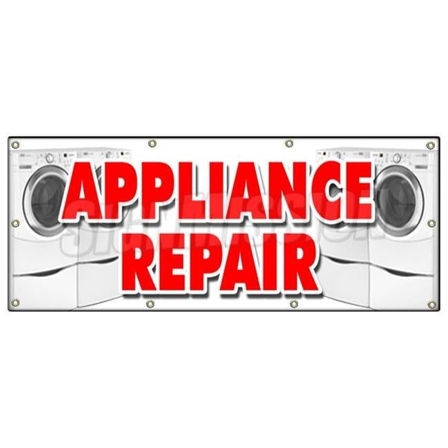 SignMission 36 x 96 in. Banner Sign - Appliance Repair - Refrigerator ...