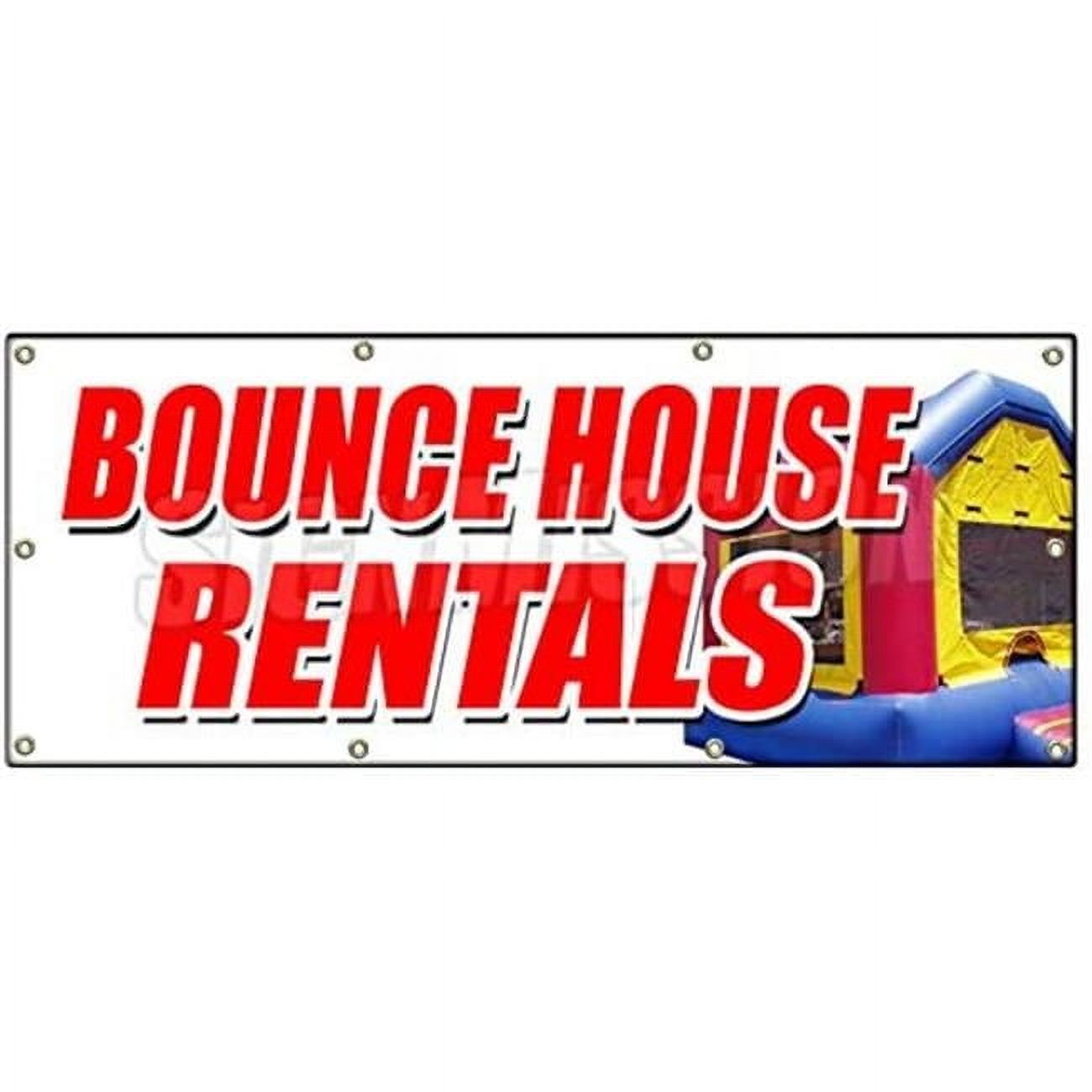 SignMission 36 x 96 in. Bounce House Rentals Banner Sign - Party ...