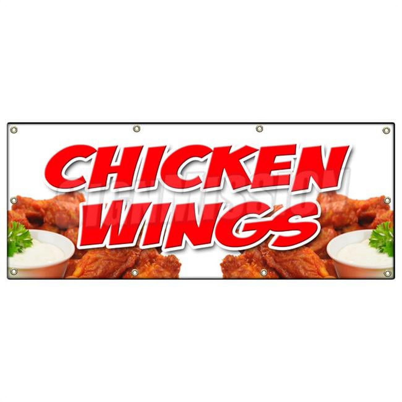 SignMission 36 x 96 in. Chicken Wings Banner Sign - Walmart.com