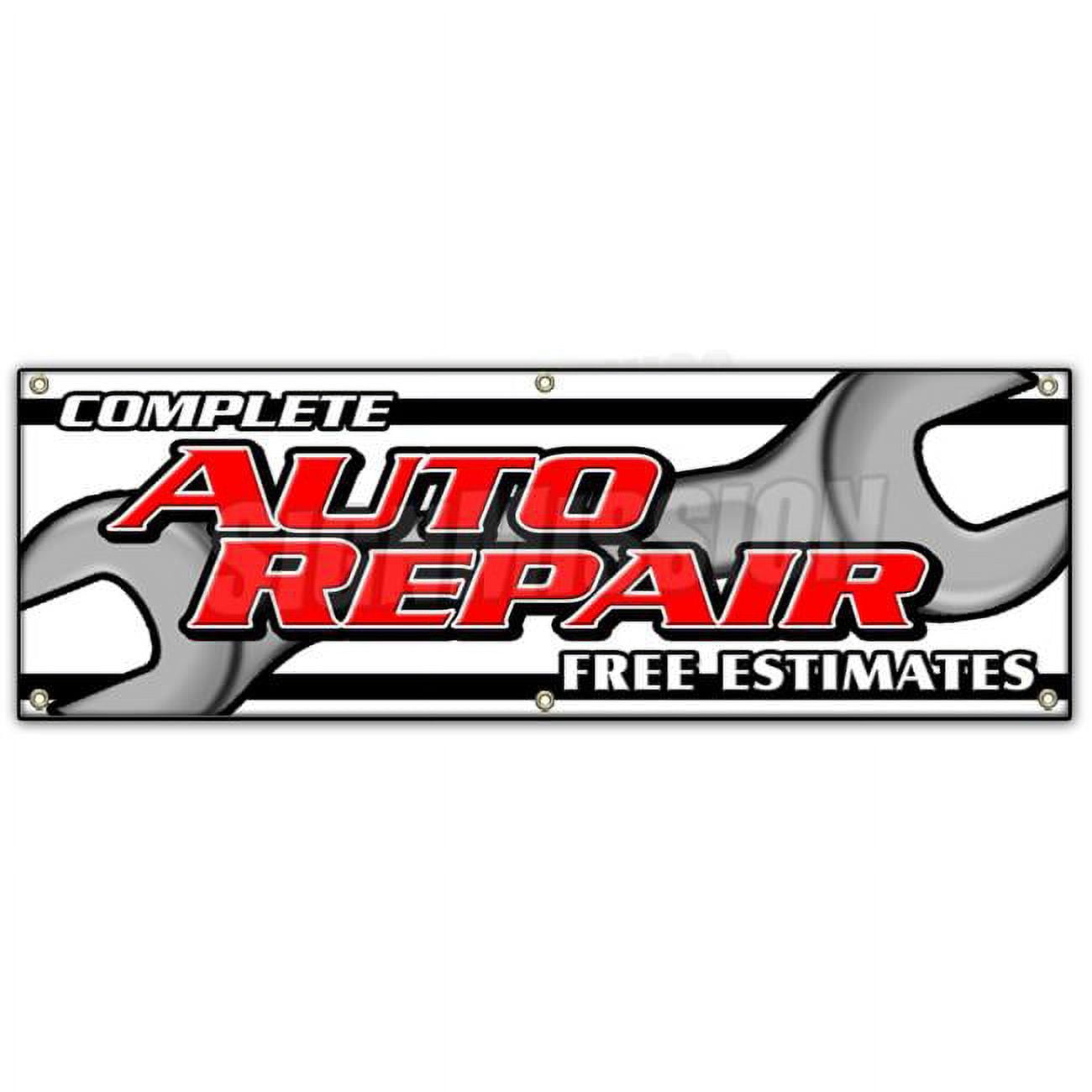 SignMission 36 x 96 in. Complete Auto Repair Free Estimates Banner Sign ...
