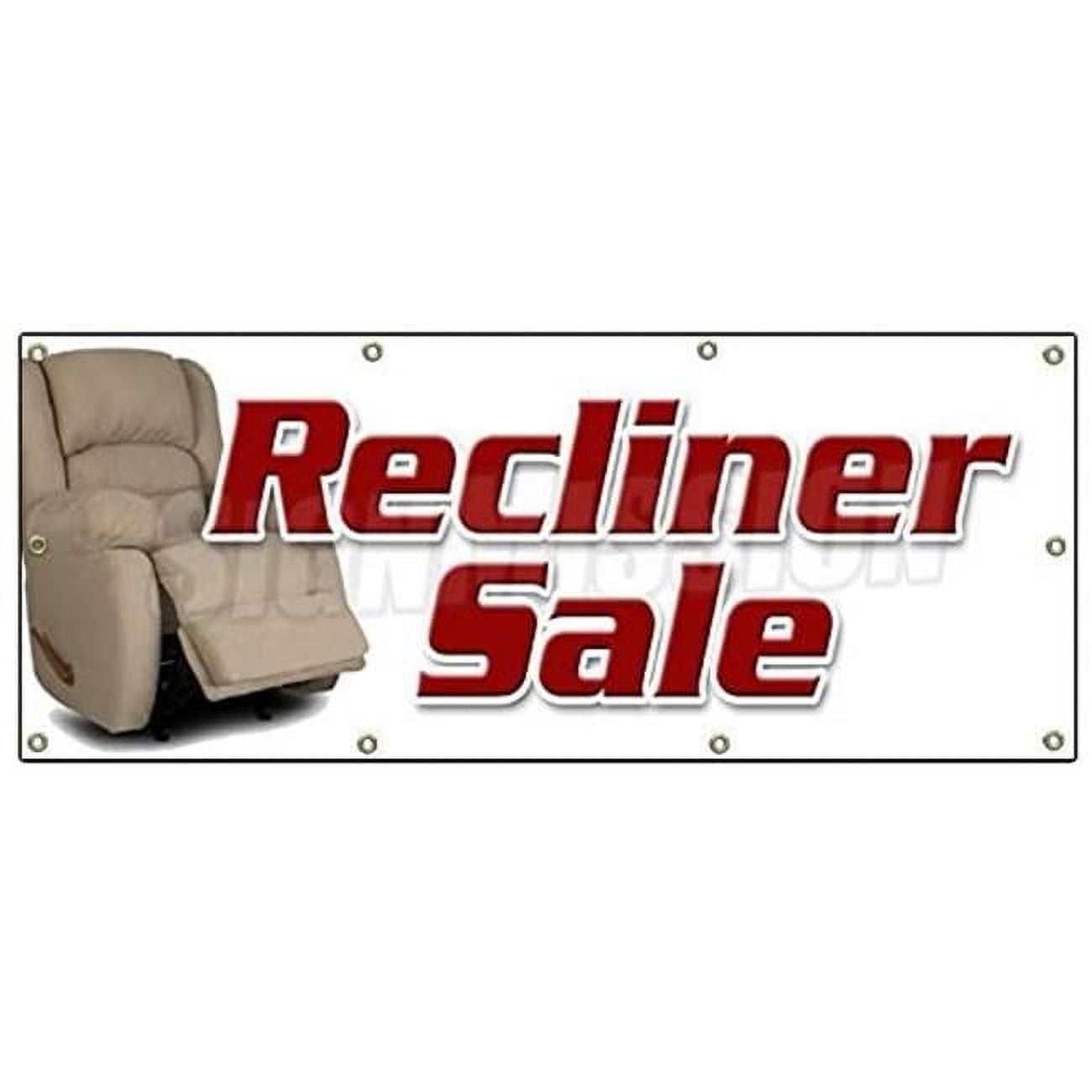 SignMission 36 x 96 in. Recliner Sale Banner Sign - Furniture Chairs ...