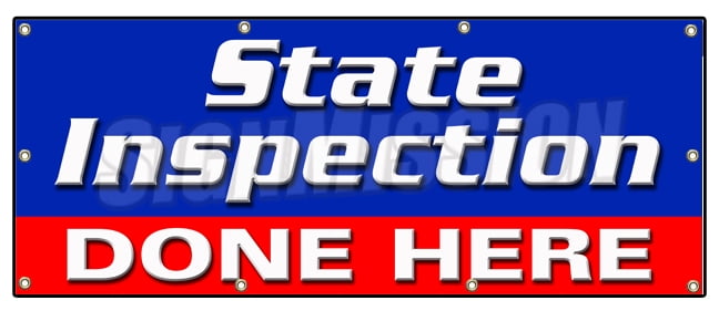 36"x96" STATE INSPECTION DONE HERE BANNER SIGN law inspector - Walmart.com