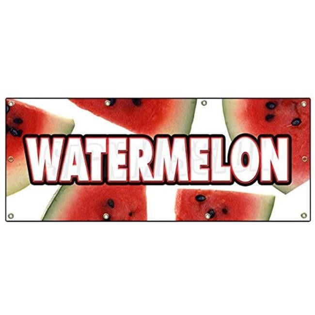 SignMission 36 x 96 in. Watermelon Banner Sign - Fruit Stand Farmers ...