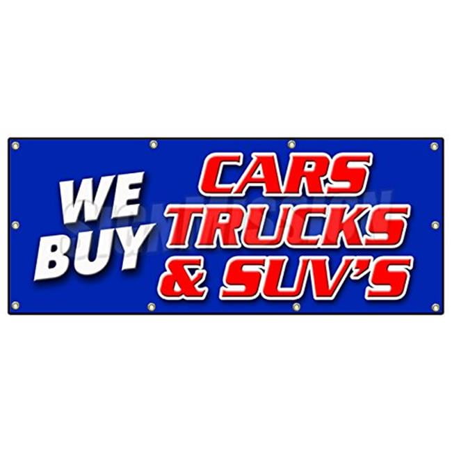 SignMission 36 x 96 in. We Buy Cars Trucks & Suvs Banner Sign ...