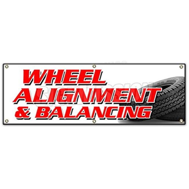 SignMission 36 x 96 in. Wheel Alignment & Balancing Banner Sign - Acsi ...