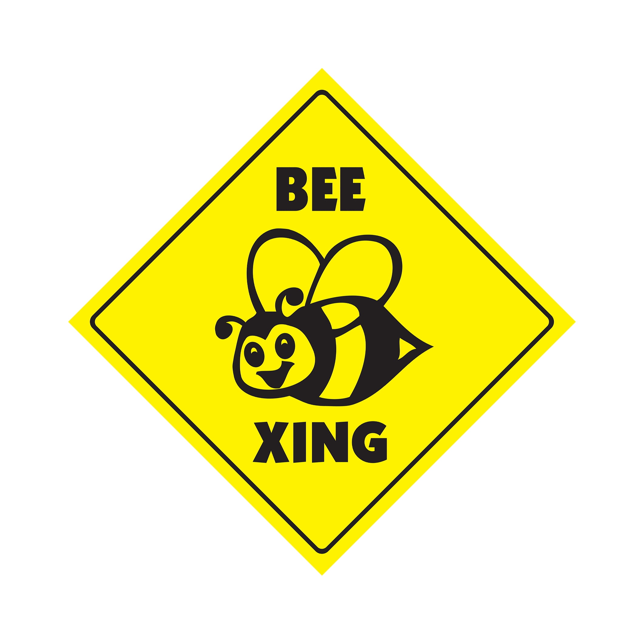 Bee Crossing Decal Zone Xing | Indoor/Outdoor | 4" Tall hive bumble ...