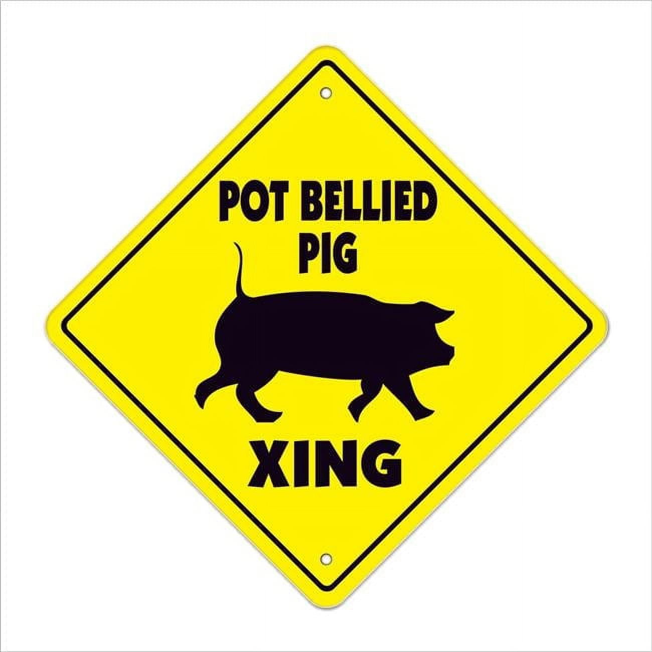 SignMission 4 in. Pot Bellied Pig Zone Xing Crossing Decal Sign - Walmart.com