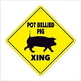 SignMission 4 in. Pot Bellied Pig Zone Xing Crossing Decal Sign ...