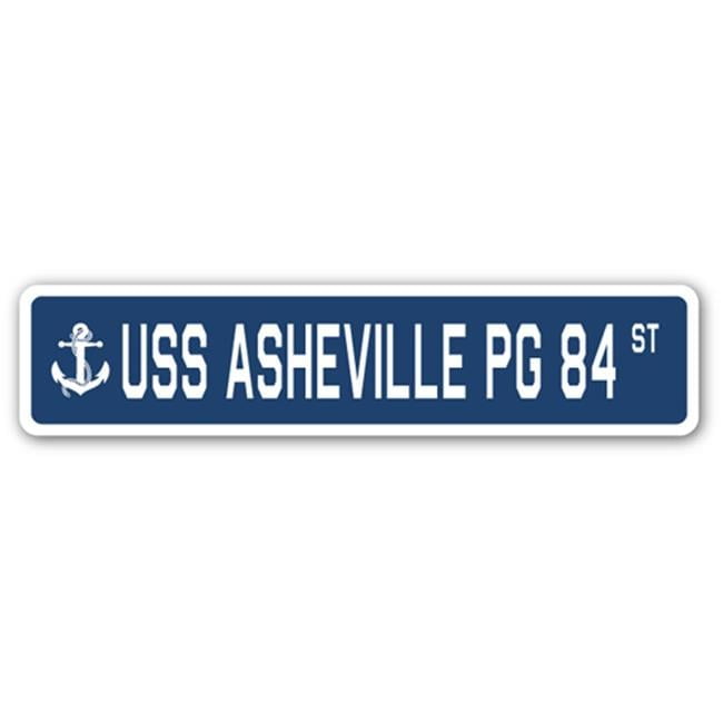 SignMission 4 x 18 in. A-16 Street Sign - USS Asheville PG 84 - Walmart.com