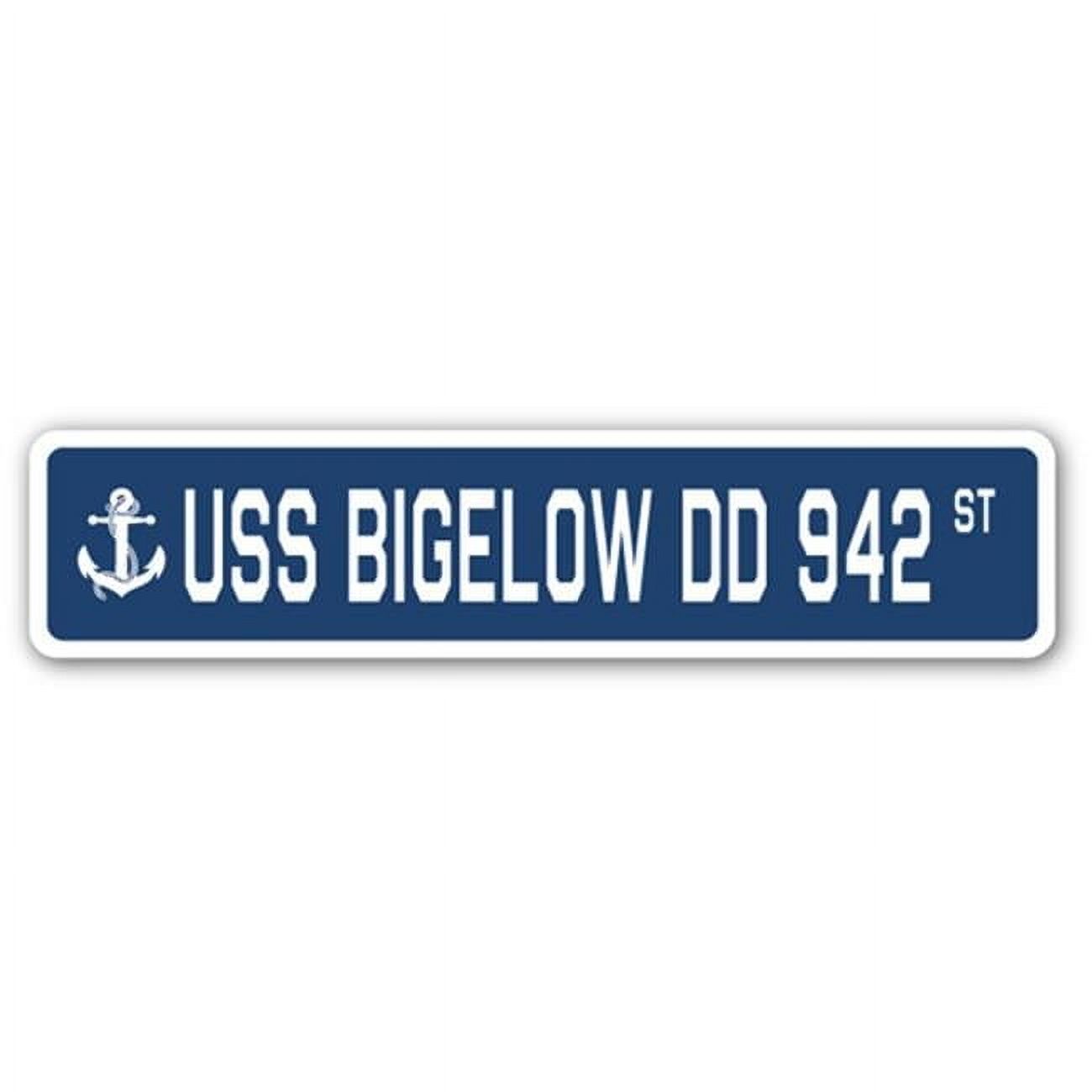 SignMission 4 x 18 in. A-16 Street Sign - USS Bigelow DD 942 - Walmart.com