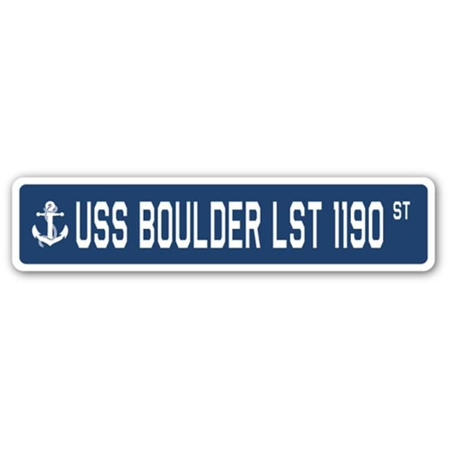 SignMission 4 x 18 in. A-16 Street Sign - USS Boulder LST 1190 ...
