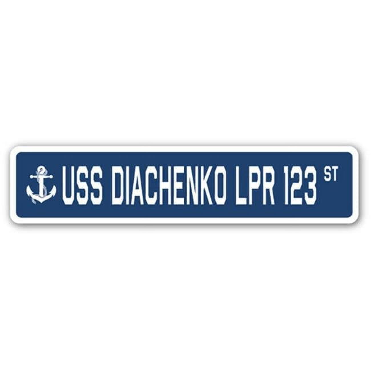 SignMission 4 x 18 in. A-16 Street Sign - USS Diachenko LPR 123 ...