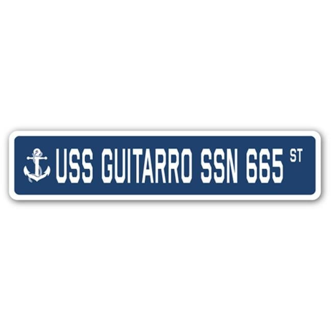 SignMission 4 x 18 in. A-16 Street Sign - USS Guitarro SSN 665 ...