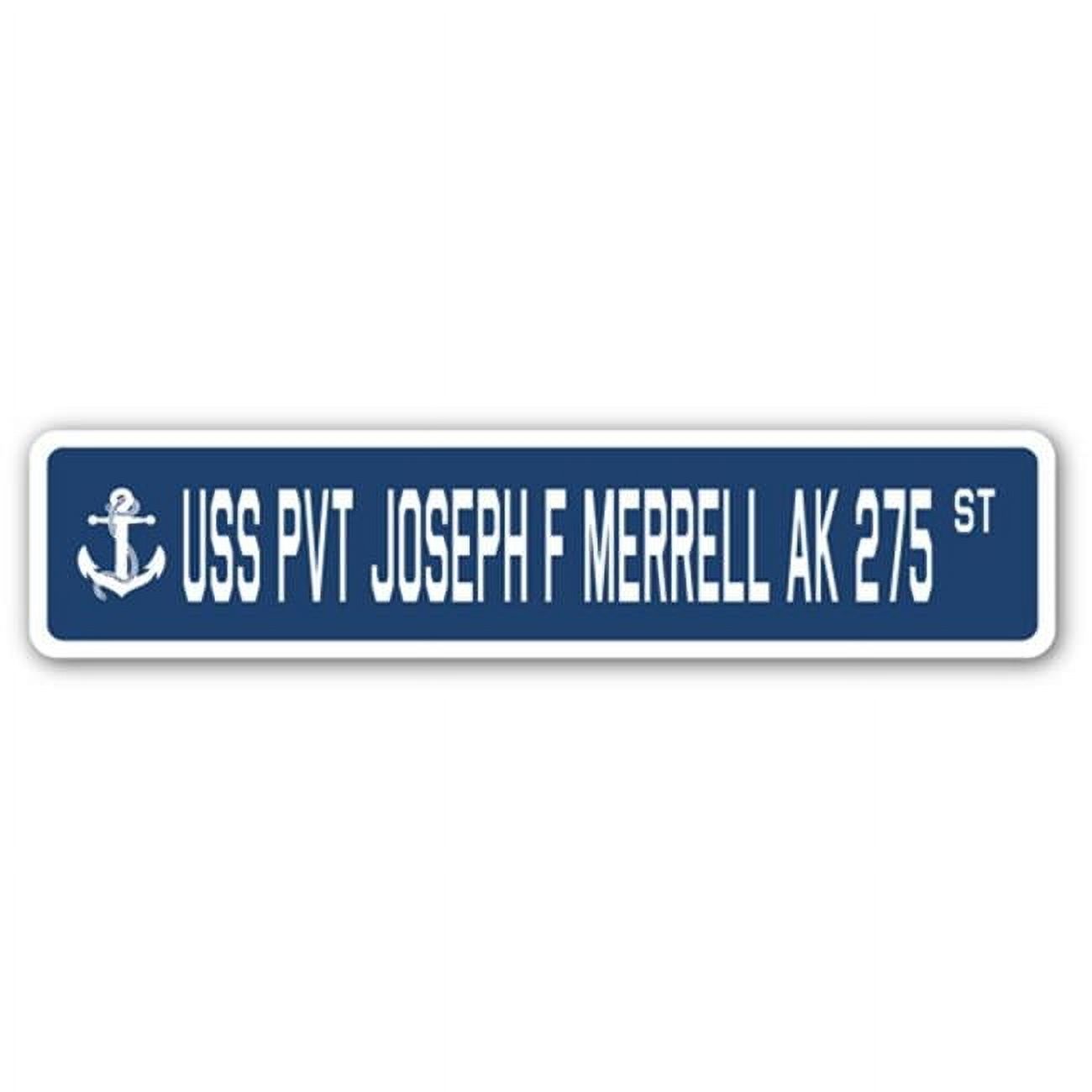 SignMission SSN-Pvt Joseph F Merrell Ak 4 x 18 in. A-16 Street Sign ...