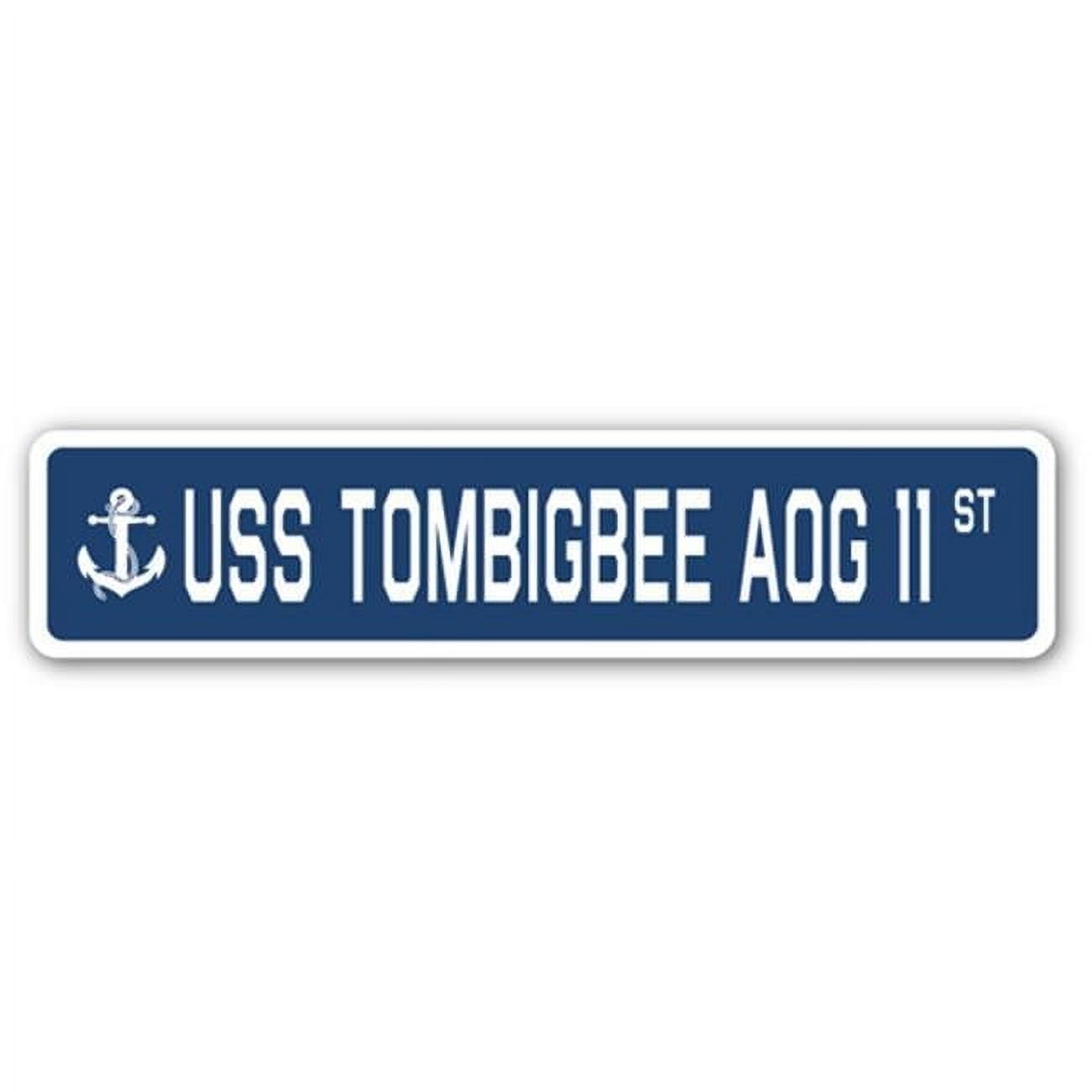 SignMission 4 x 18 in. A-16 Street Sign - USS Tombigbee AOG 11 ...