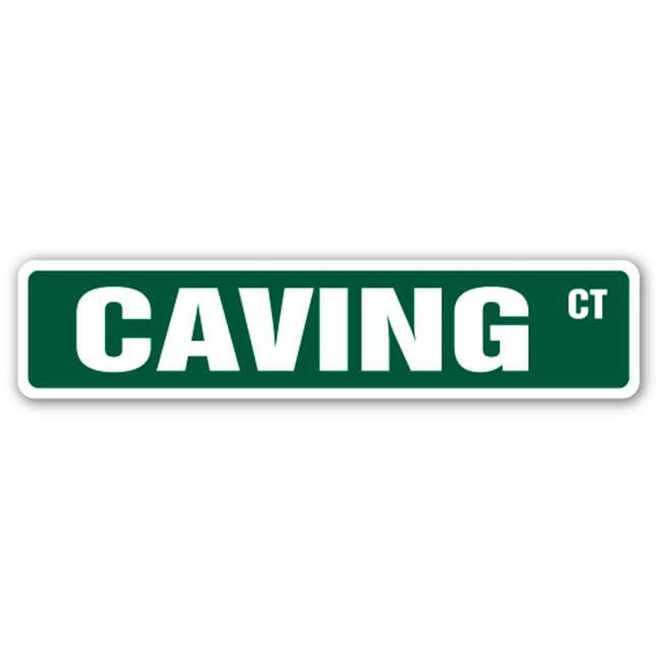 SignMission 4 x 18 in. Caving Street Sign - Spelunking Hiking Mountain ...