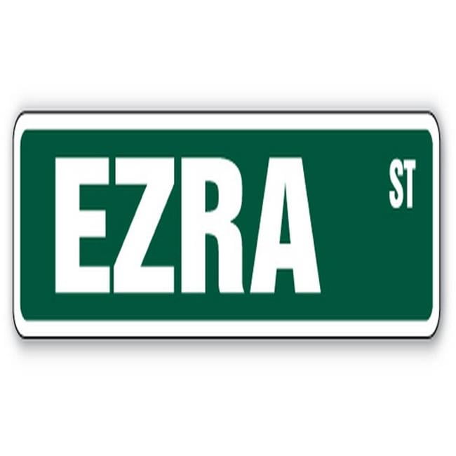 SignMission 4 x 18 in. Childrens Name Room Decal Street Sign - Ezra ...