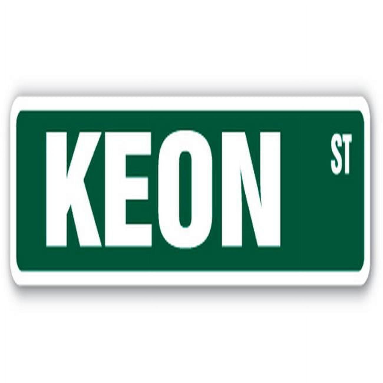 SignMission 4 x 18 in. Childrens Name Room Decal Street Sign - Keon ...