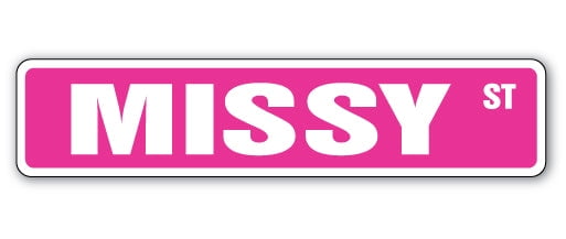 MISSY Street Sign Childrens Name Room Sign | Indoor/Outdoor | 18" Wide ...