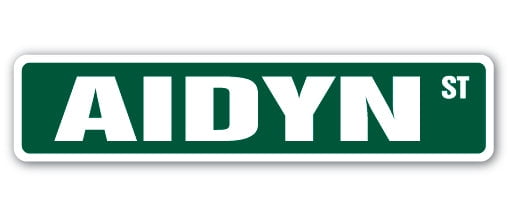 SignMission SS-AIDYN 4 x 18 in. Childrens Name Room Street Sign - Aidyn ...