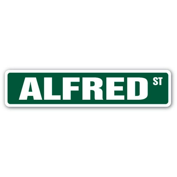 ALFRED Street Sign Childrens Name Room Sign | Indoor/Outdoor | 18" Wide ...