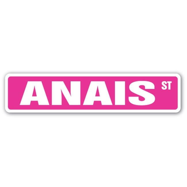 ANAIS Street Sign Childrens Name Room Sign | Indoor/Outdoor | 18" Wide ...