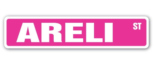 ARELI Street Sign Childrens Name Room Sign | Indoor/Outdoor | 18" Wide ...