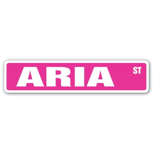 ARIA Street Sign Childrens Name Room Sign | Indoor/Outdoor | 18" Wide ...