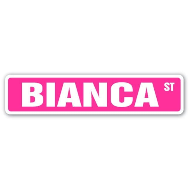 BIANCA Street Sign Childrens Name Room Sign | Indoor/Outdoor | 18" Wide ...