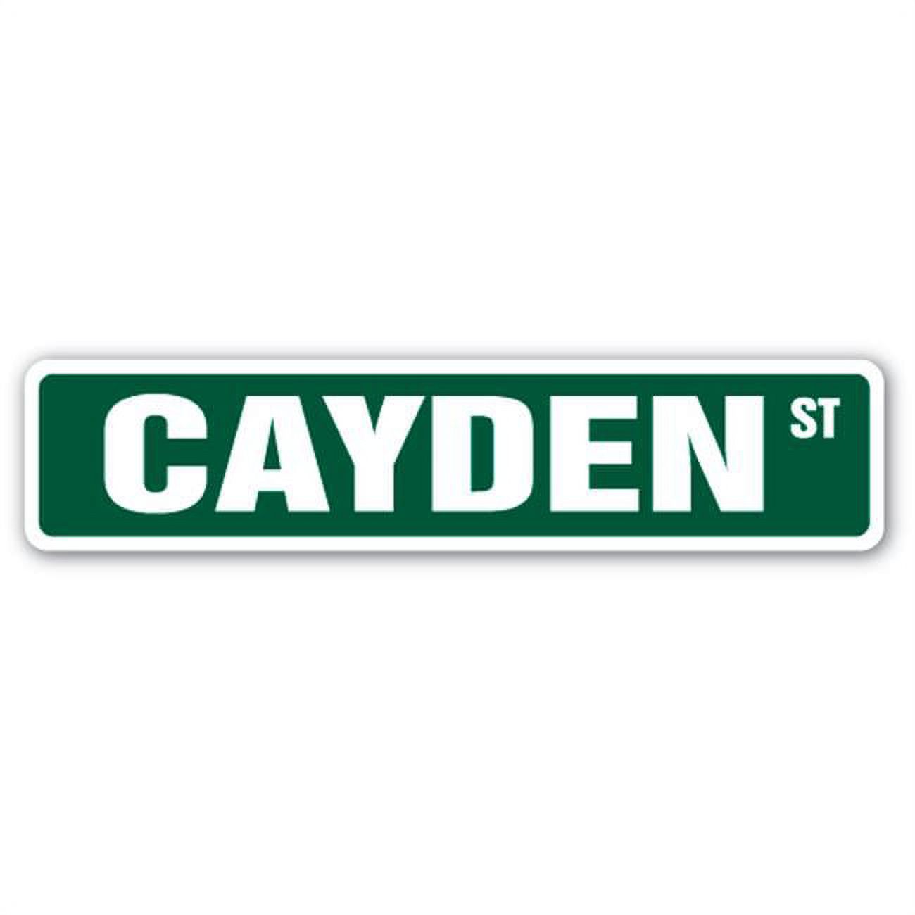 SignMission 4 x 18 in. Childrens Name Room Street Sign - Cayden ...