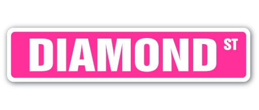 SignMission SS-DIAMOND 4 x 18 in. Childrens Name Room Street Sign ...