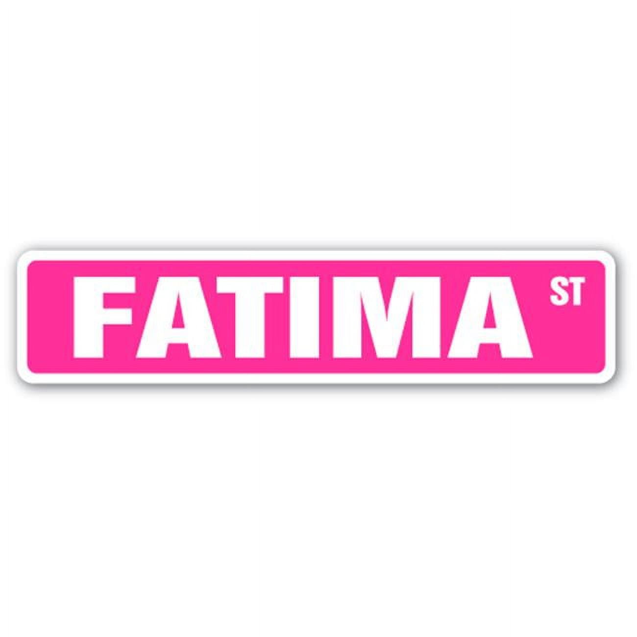 SignMission 4 x 18 in. Childrens Name Room Street Sign - Fatima ...