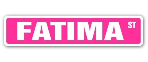 SignMission SS-FATIMA 4 x 18 in. Childrens Name Room Street Sign ...