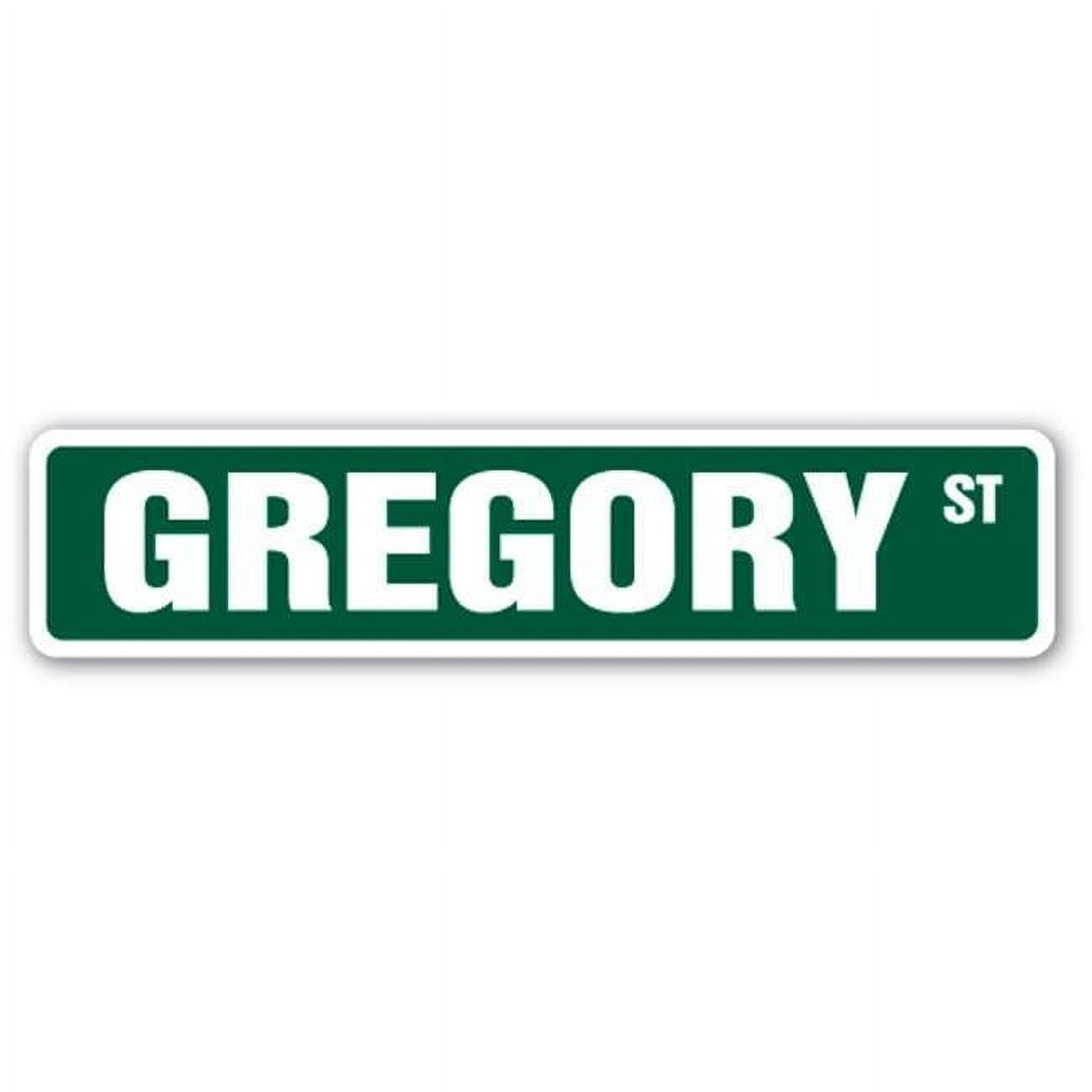 SignMission SS-GREGORY 4 x 18 in. Childrens Name Room Street Sign ...