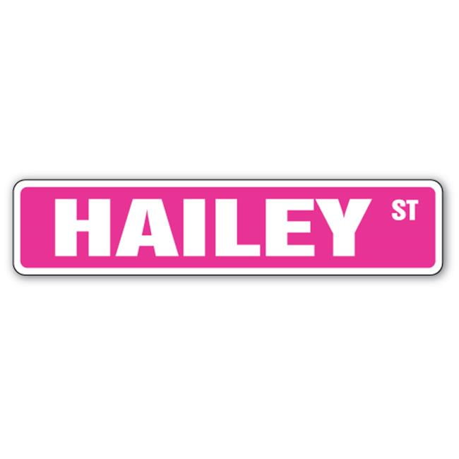 SignMission 4 x 18 in. Childrens Name Room Street Sign - Hailey ...